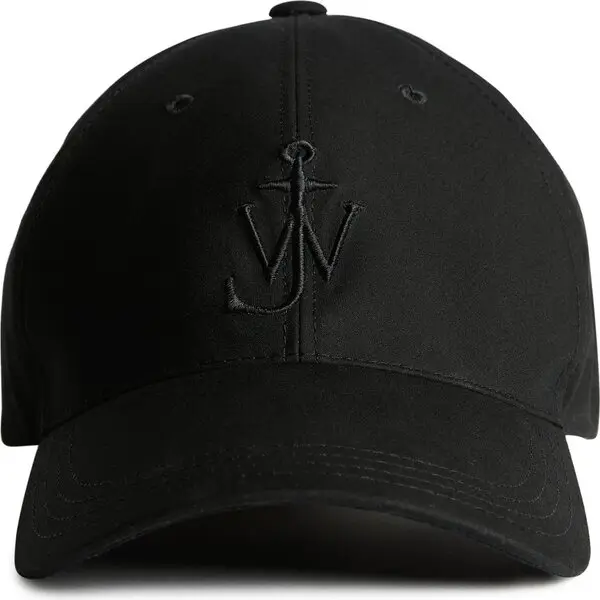 JW Anderson Embroidered Anchor Logo Baseball Cap - Black