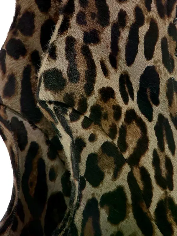 Paris Texas Leopard Print Lace-up Boots