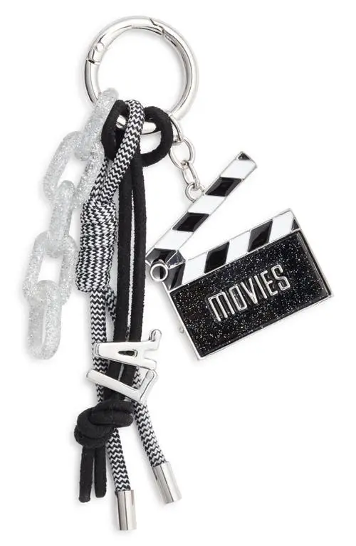 Chelsea28 La Travel Bag Charm - Black Multi- Silver