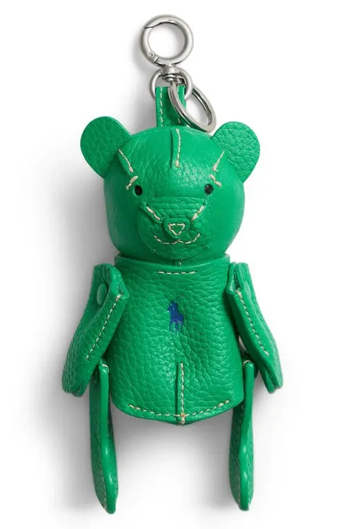 Polo Ralph Lauren Pebble Leather Polo Bear Charm - Parrot
