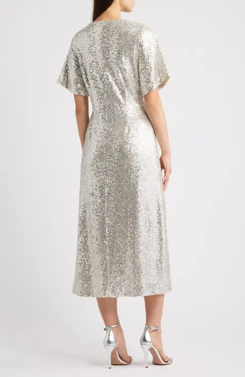 ICHI Sequin Maxi Dress