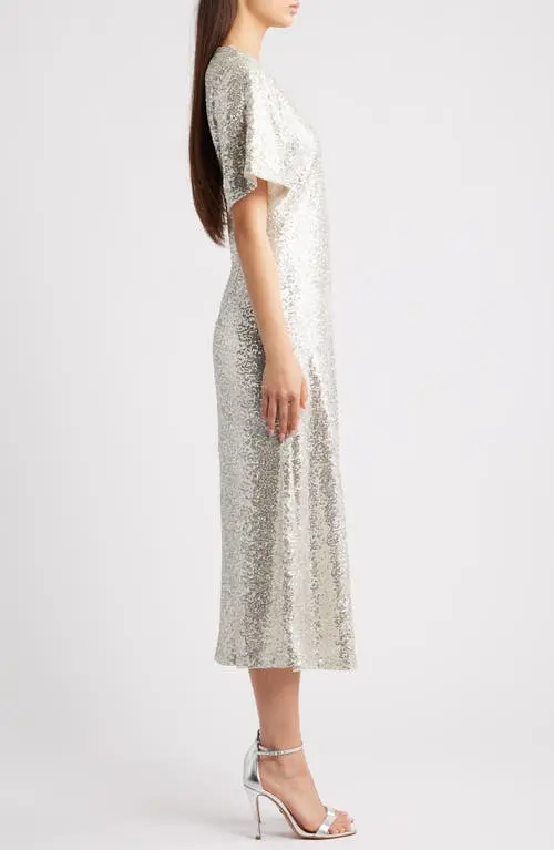 ICHI Sequin Maxi Dress