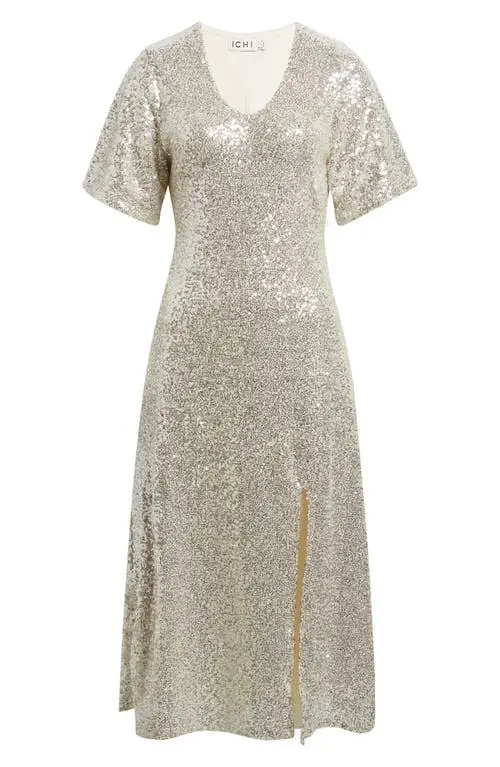ICHI Sequin Maxi Dress