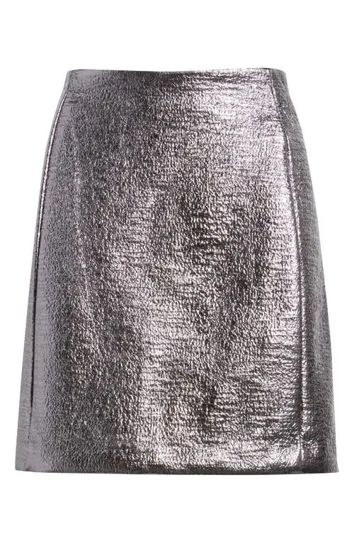 ICHI Metallic Miniskirt