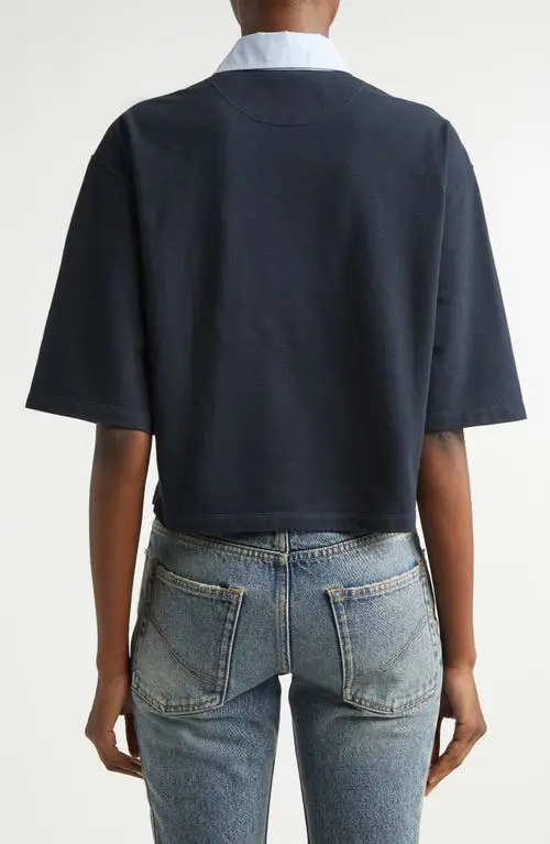 Stella McCartney Crop Piqué Polo Shirt