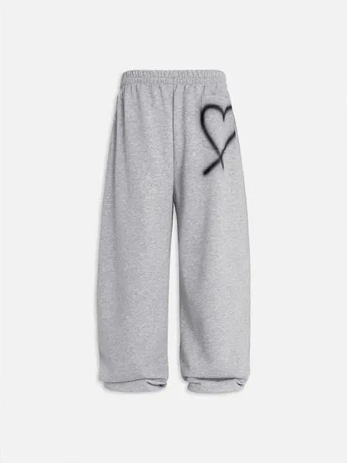AELFRIC EDEN Graffiti Heart Baggy Sweatpants