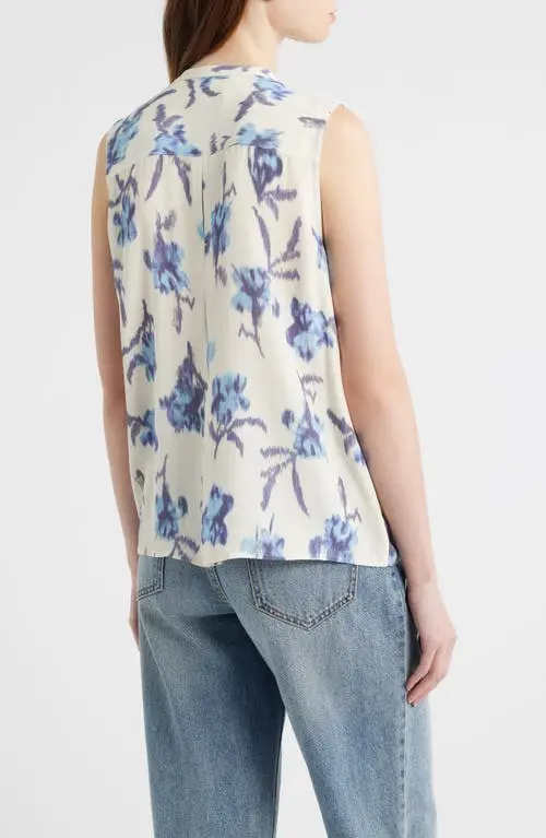 Rag & Bone Arden Floral Tie Neck Blouse