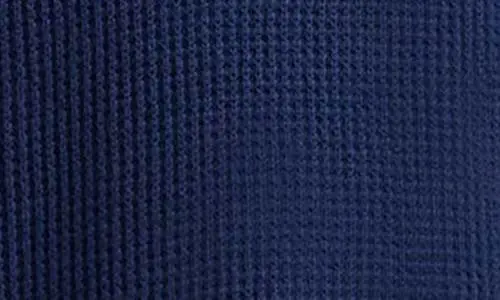 HATLEY Contrast Stitch Waffle Knit Cotton Blend Sweater - Navy