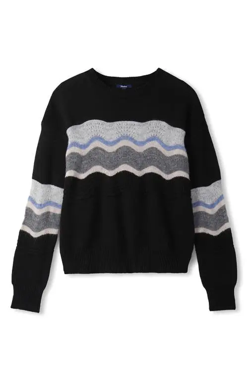 HATLEY Pointelle Wave Sweater