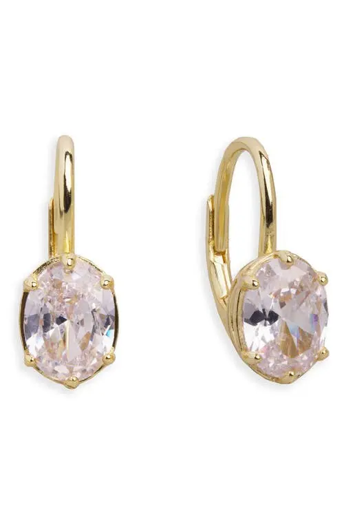 Argento Vivo Cubic Zirconia Lever-back Earrings - Gold