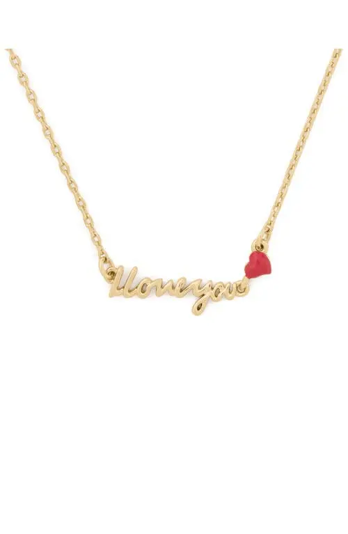 Kate Spade New York I Love You Pendant Necklace - Gold