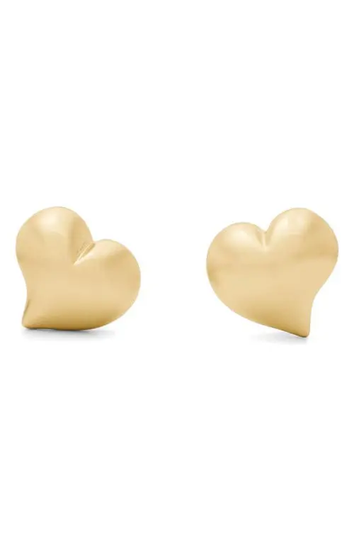 Kate Spade New York Puffy Heart Stud Earrings - Gold
