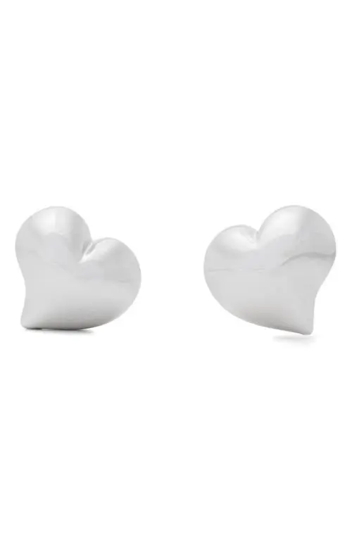 Kate Spade New York Puffy Heart Stud Earrings - Silver