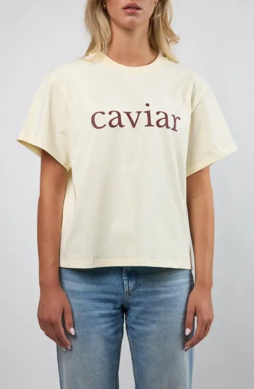 VIENS AVEC MOI Caviar Boxy Cotton Graphic T-shirt