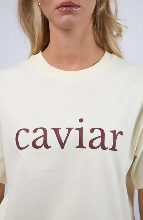 VIENS AVEC MOI Caviar Boxy Cotton Graphic T-shirt