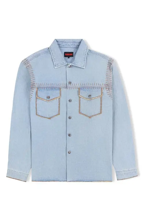 PLEASURES Fortress Denim Button-up Shirt