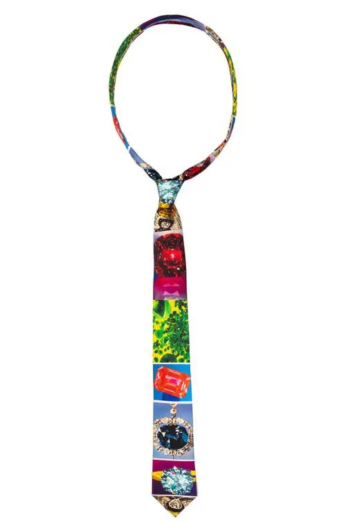 PLEASURES X Richard Bernstein Jewel Print Neck Tie