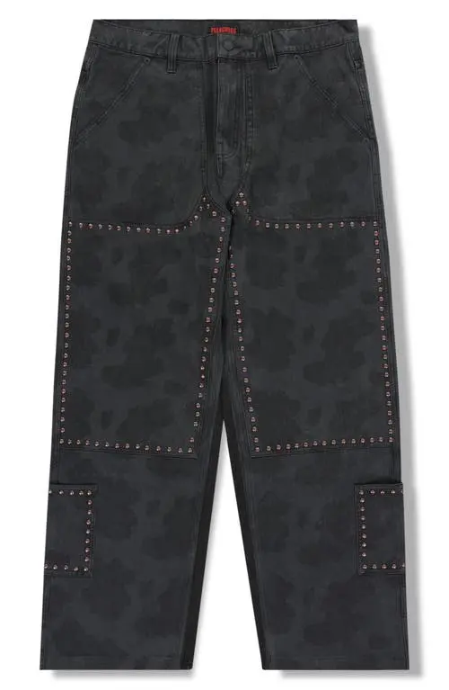 PLEASURES Cowhide Print Double Knee Pants