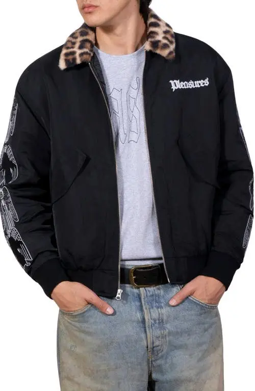 PLEASURES Angel Demon Embroidered Flight Jacket