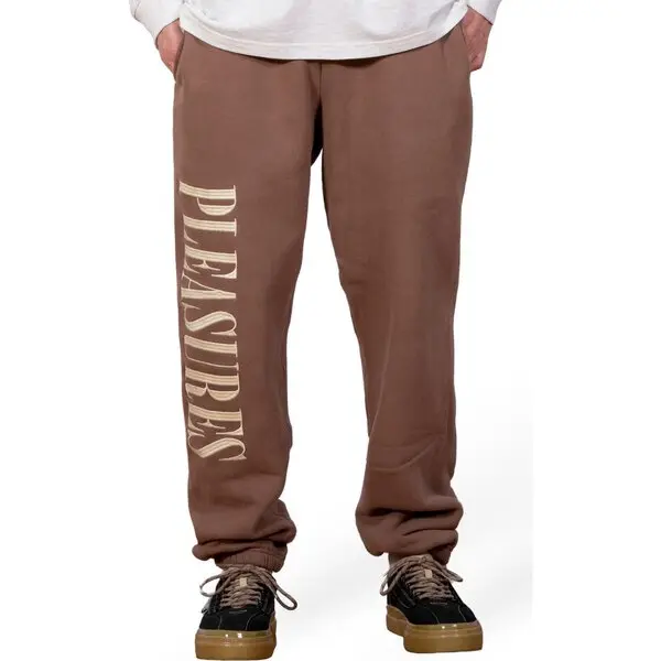 PLEASURES Onyx Logo Joggers - Brown