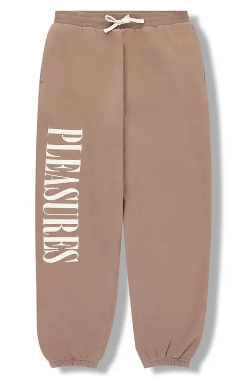 PLEASURES Onyx Logo Joggers - Brown
