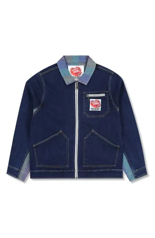 PLEASURES X Richard Bernstein Cake Denim Zip Jacket