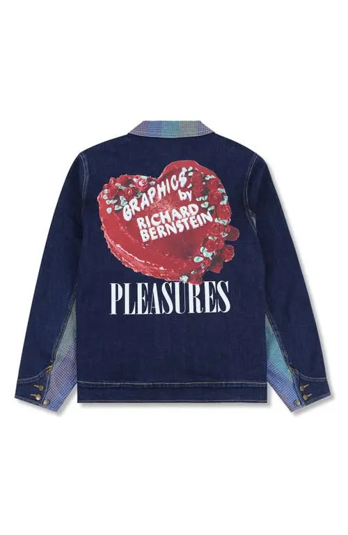 PLEASURES X Richard Bernstein Cake Denim Zip Jacket