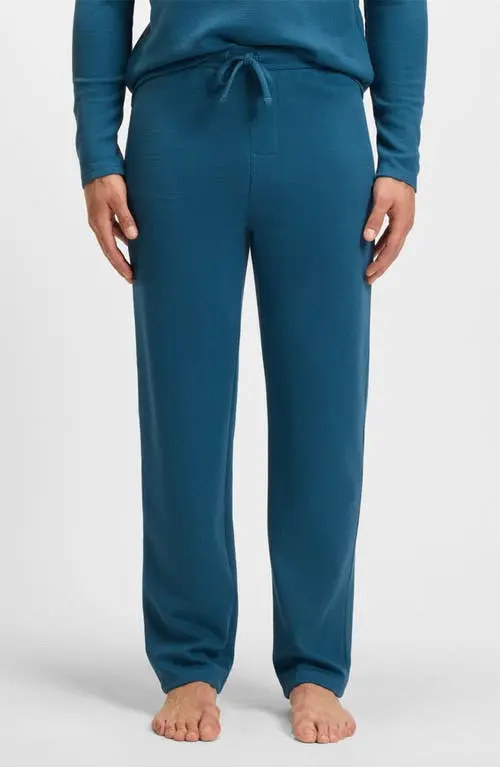 BOSS Waffle Knit Lounge Pants - Open Blue