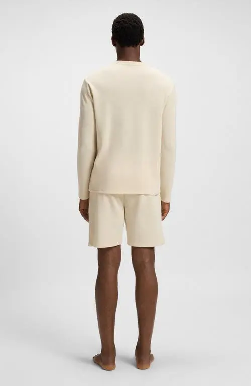 BOSS Waffle Knit Long Sleeve Lounge T-shirt