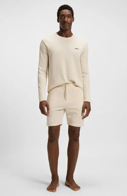 BOSS Waffle Knit Long Sleeve Lounge T-shirt