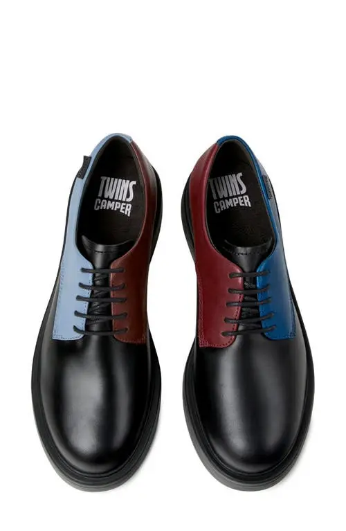 Camper Colorblocked Leather Derby - Black Assorted