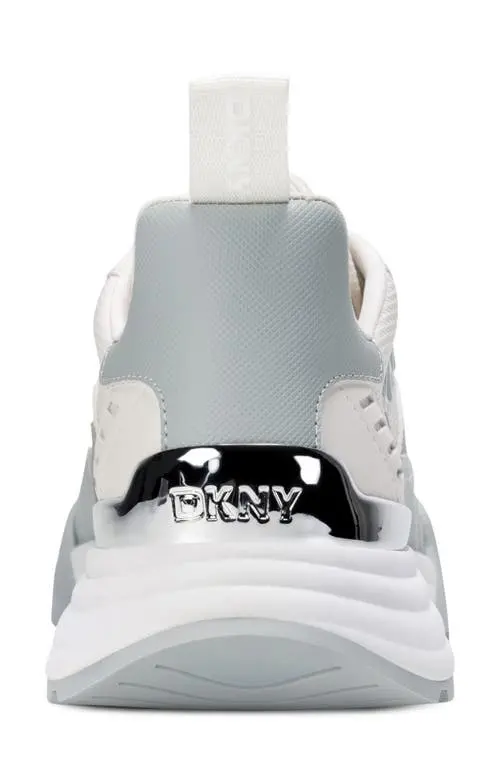 Dkny Zanira Low Top Sneaker - Soft White/storm Grey