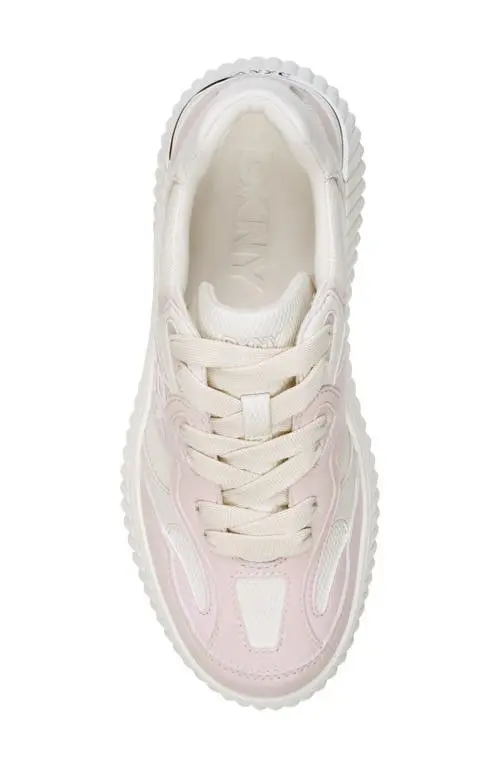 Dkny Lachele Platform Sneakers - Soft White/light Pink