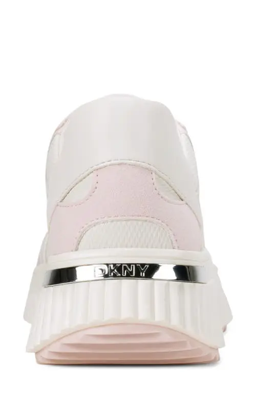 Dkny Lachele Platform Sneakers - Soft White/light Pink
