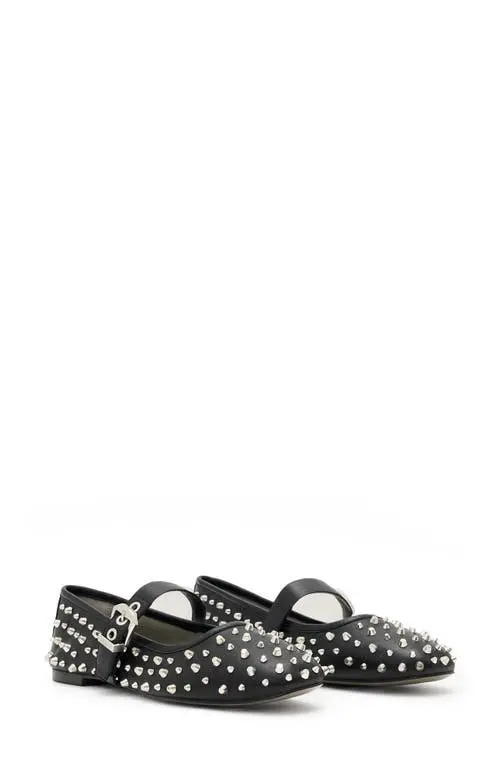 ALLSAINTS Holly Studded Mary Jane Flat - Black
