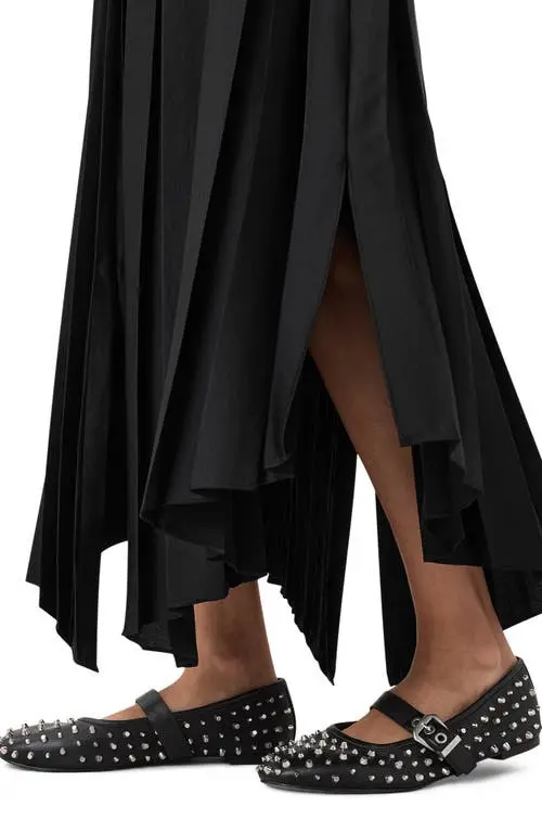 ALLSAINTS Holly Studded Mary Jane Flat - Black