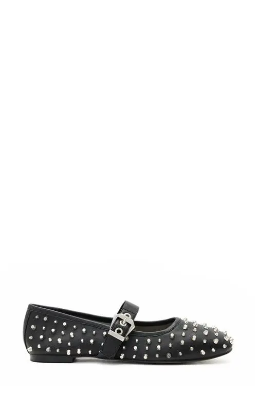 ALLSAINTS Holly Studded Mary Jane Flat - Black