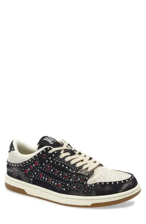 Amiri Studded Skeleton Low-top Sneakers - Black