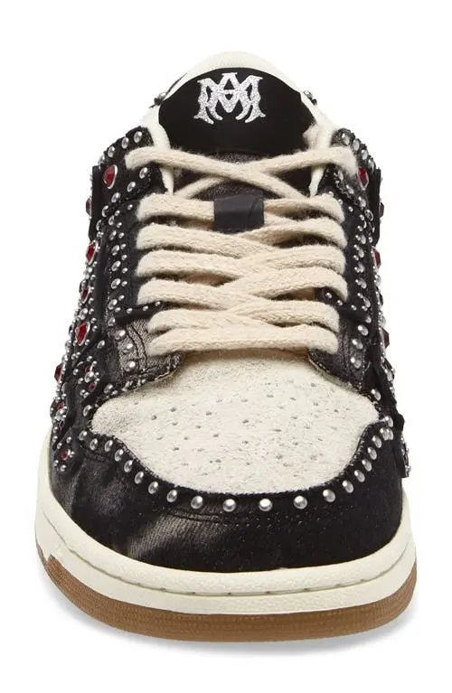 Amiri Studded Skeleton Low-top Sneakers - Black