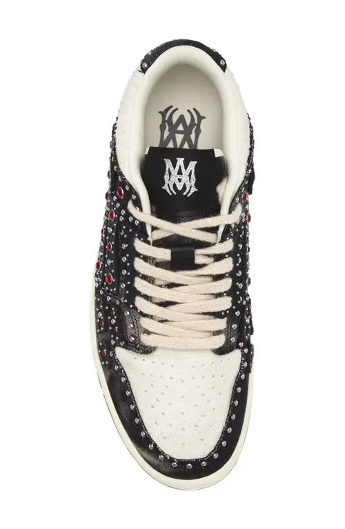 Amiri Studded Skeleton Low-top Sneakers - Black