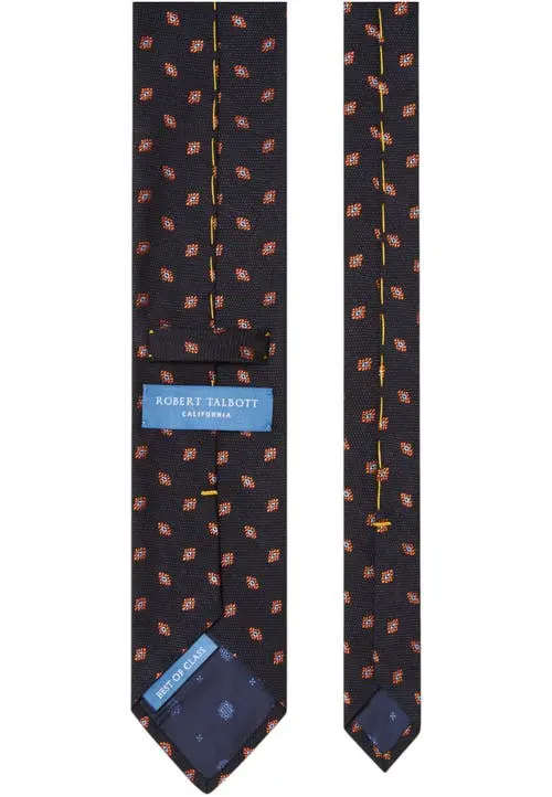 Robert Talbott Geo Neat Necktie - Navy
