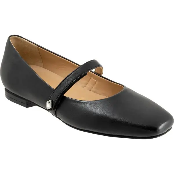 Softwalk Hazel Mary Jane Flat - Black