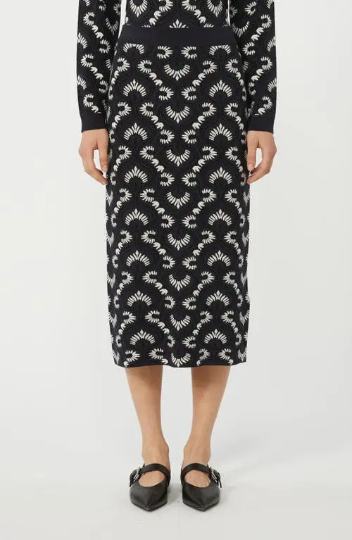 Max Mara Vacuo Embroidered Knit Skirt