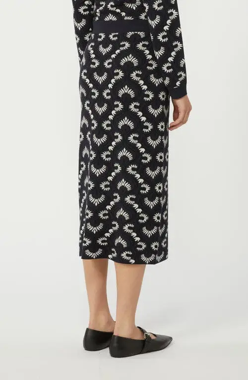 Max Mara Vacuo Embroidered Knit Skirt