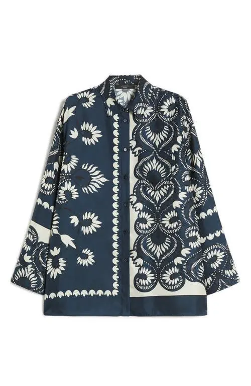 Max Mara Patchwork Jersey Button-up Shirt