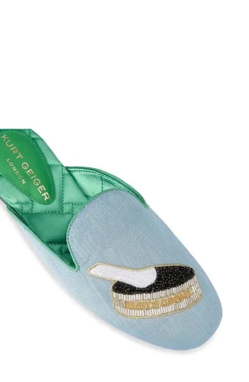 Kurt Geiger Beaded Grosgrain Slippers