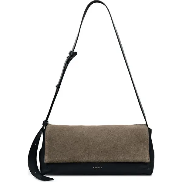 RADLEY The Annabelsuede Flapover Shoulder Bag - Coffee