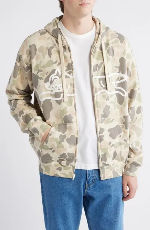 ICECREAM Duck Camouflage Cotton Zip Hoodie - Camo