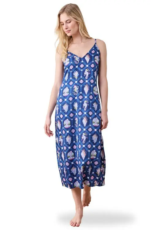 PRINTFRESH Chic To Sleep Nightie - Navy