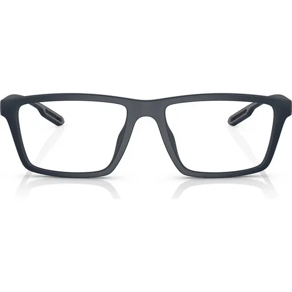 Emporio Armani Rectangle Optical Glasses - Matte Blue/clear